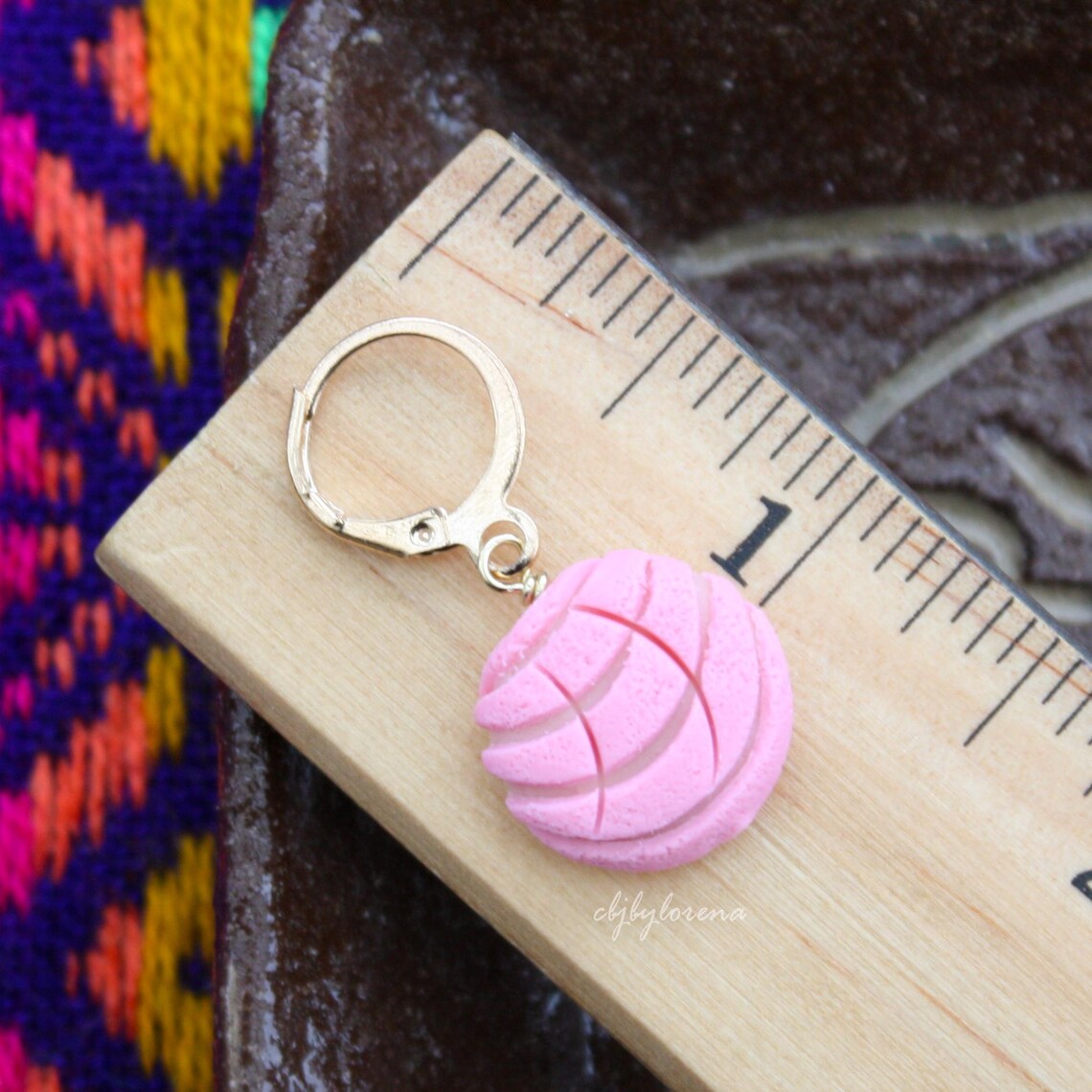 Handmade Pan Dulce Concha Earrings: Polymer Clay, Gold Plated - Etsy