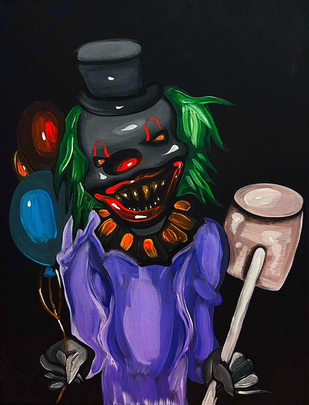 Clowns Gotta Smile Painting - Etsy