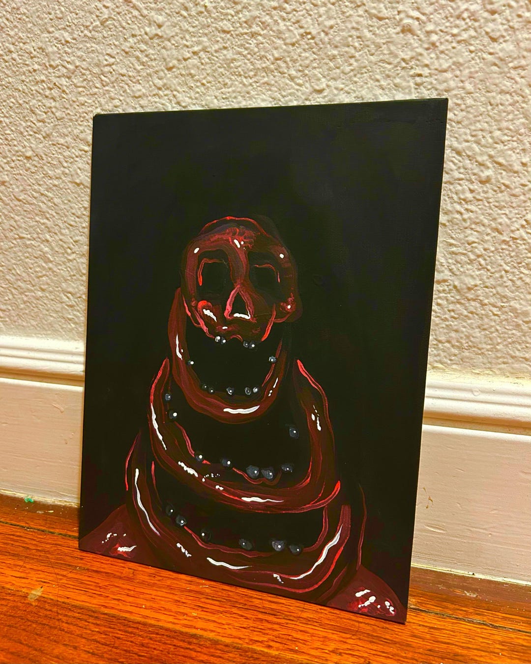 Skeleton Blob Acrylic Painting - Etsy