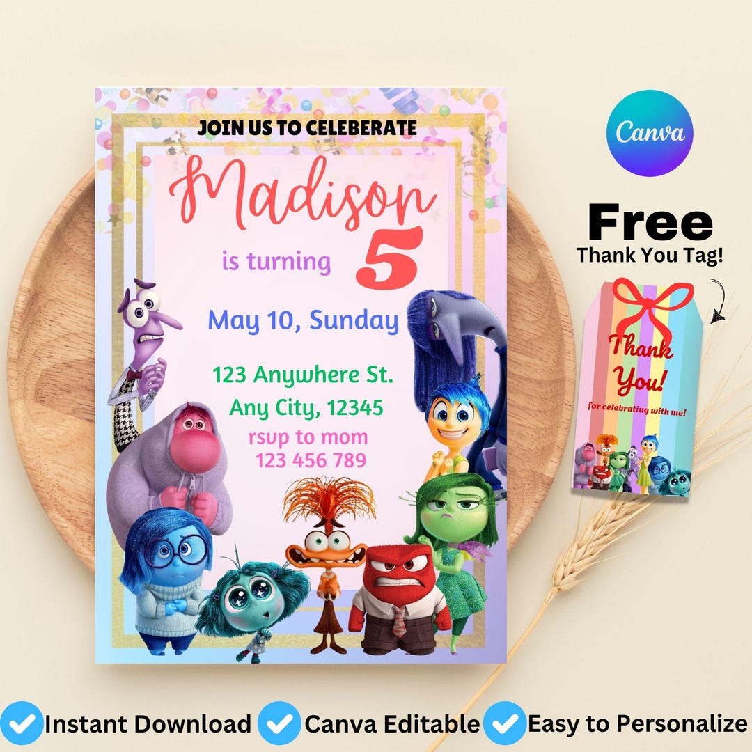 Editable Inside 2 Invitation Inside Party Invitation Editable Birthday ...