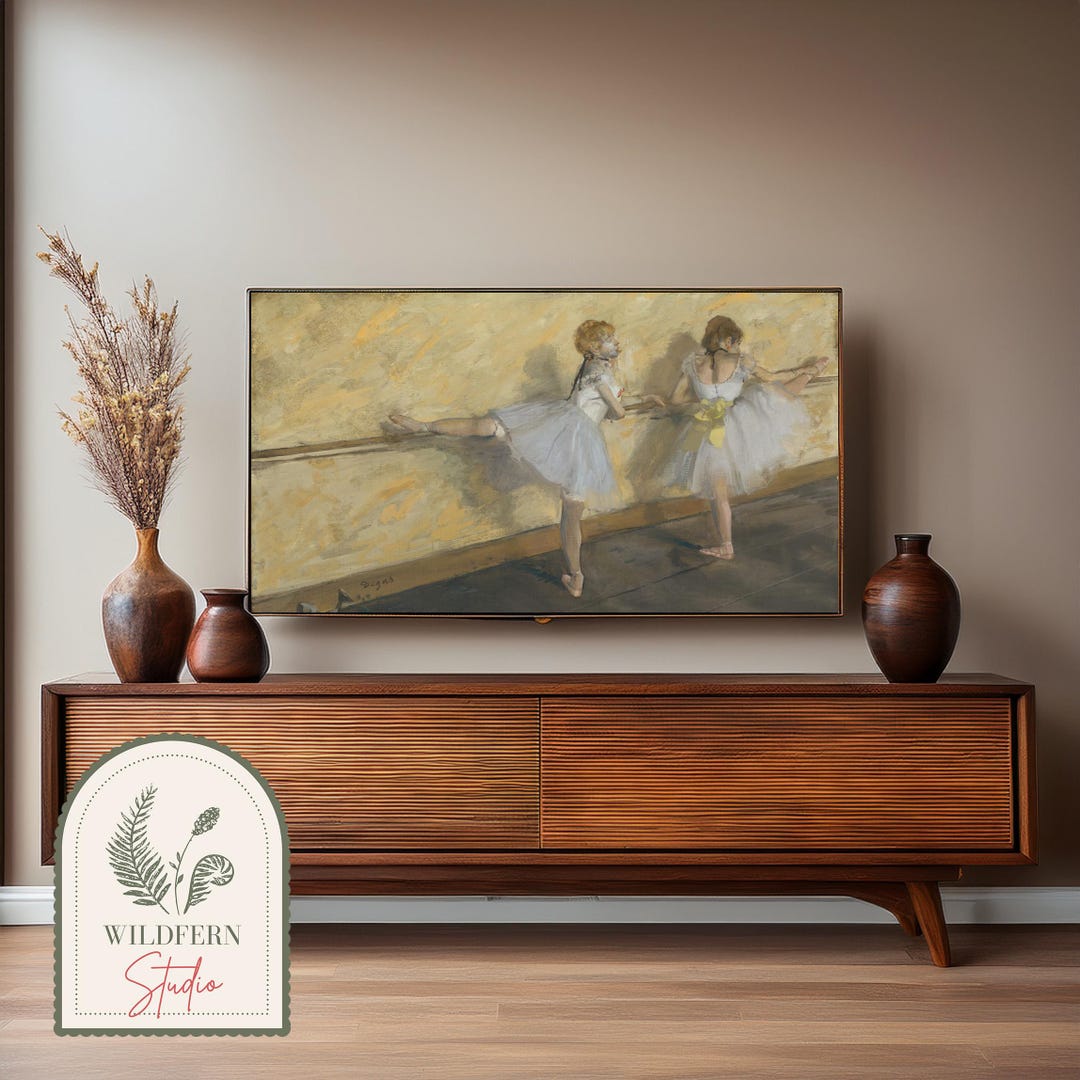 Frame TV Art | Vintage Degas Dancers on Ballet Barre - Etsy