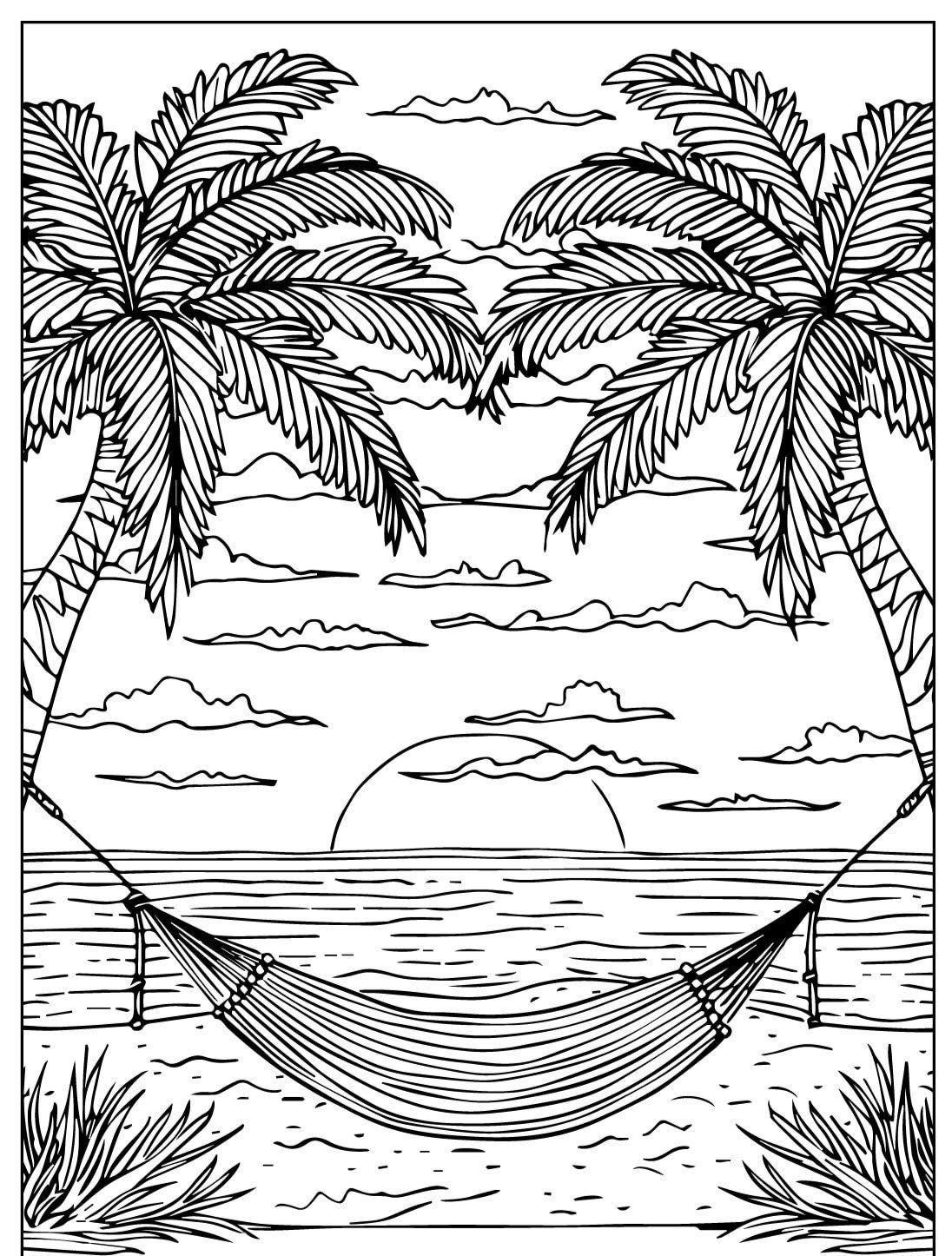 30 Beach Coloring Pages – Summer Fun Printable Pack - Etsy