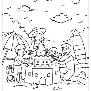 30 Beach Coloring Pages – Summer Fun Printable Pack - Etsy