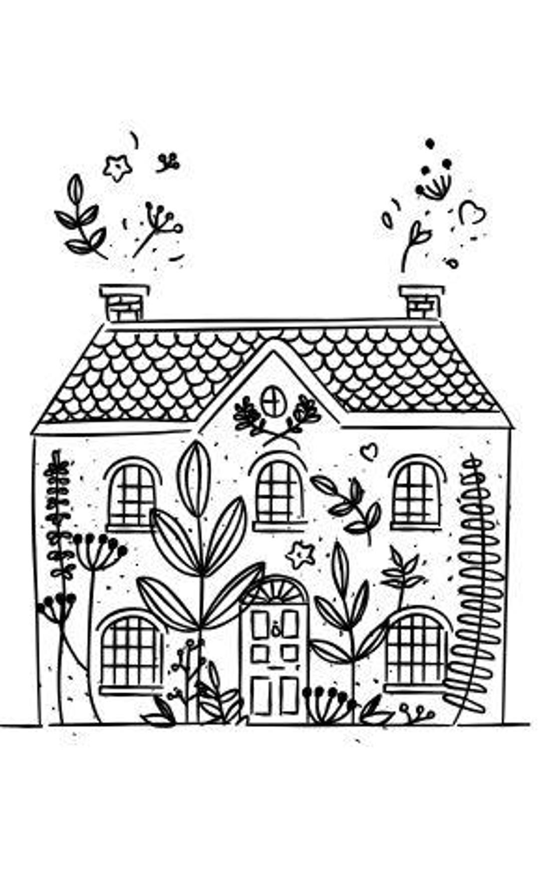 Coloring Book About Home for Kids – Family, Rooms & House Items | 10 ...