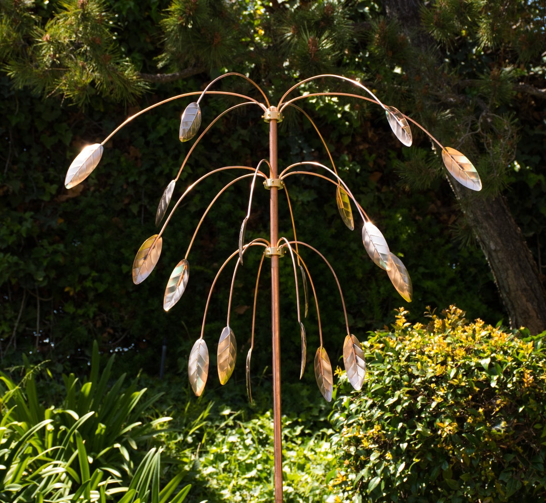 Kinetic Copper Triple Spinner - Falling Foliage - Etsy