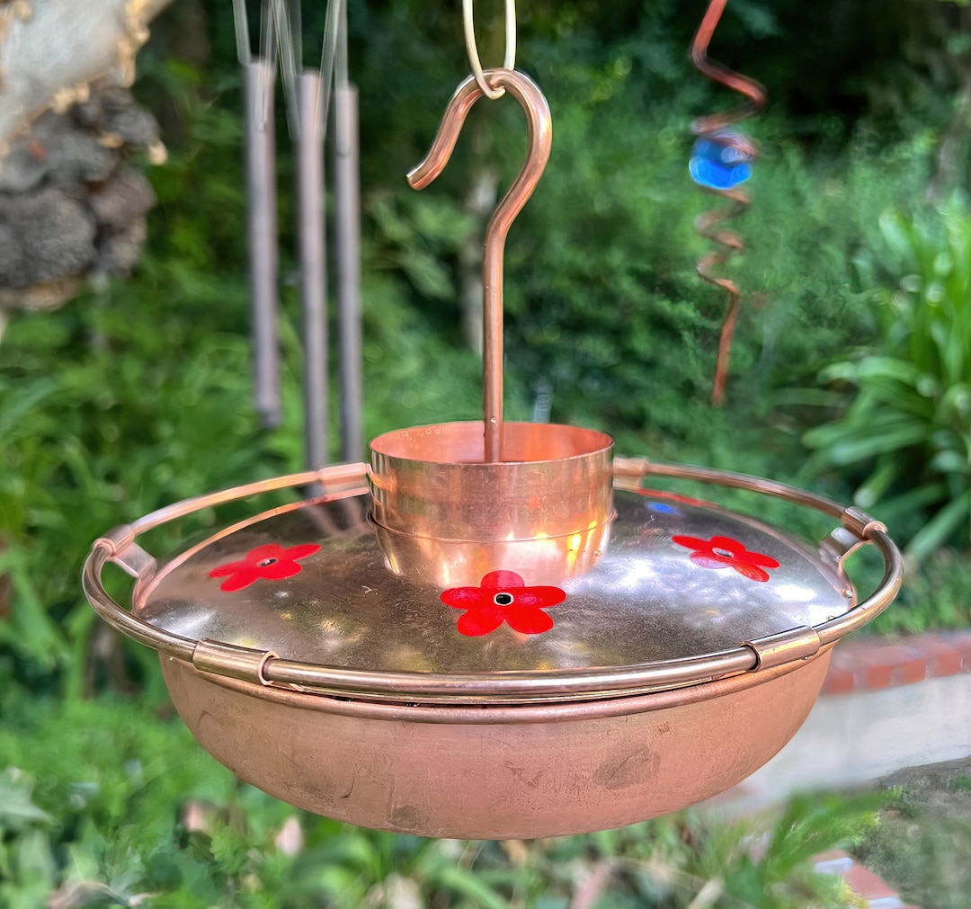 Pure Copper Hummingbird Feeder - Etsy