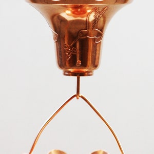 Copper Rain Chain Hummingbird and Flower - 8-ft - Etsy