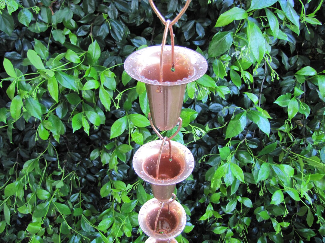 Copper Rain Chain Funnel/cup Shape 8-ft - Etsy