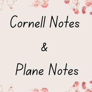 Cornell Notes Paper Printable | Lined Note Pages PDF for Digital ...