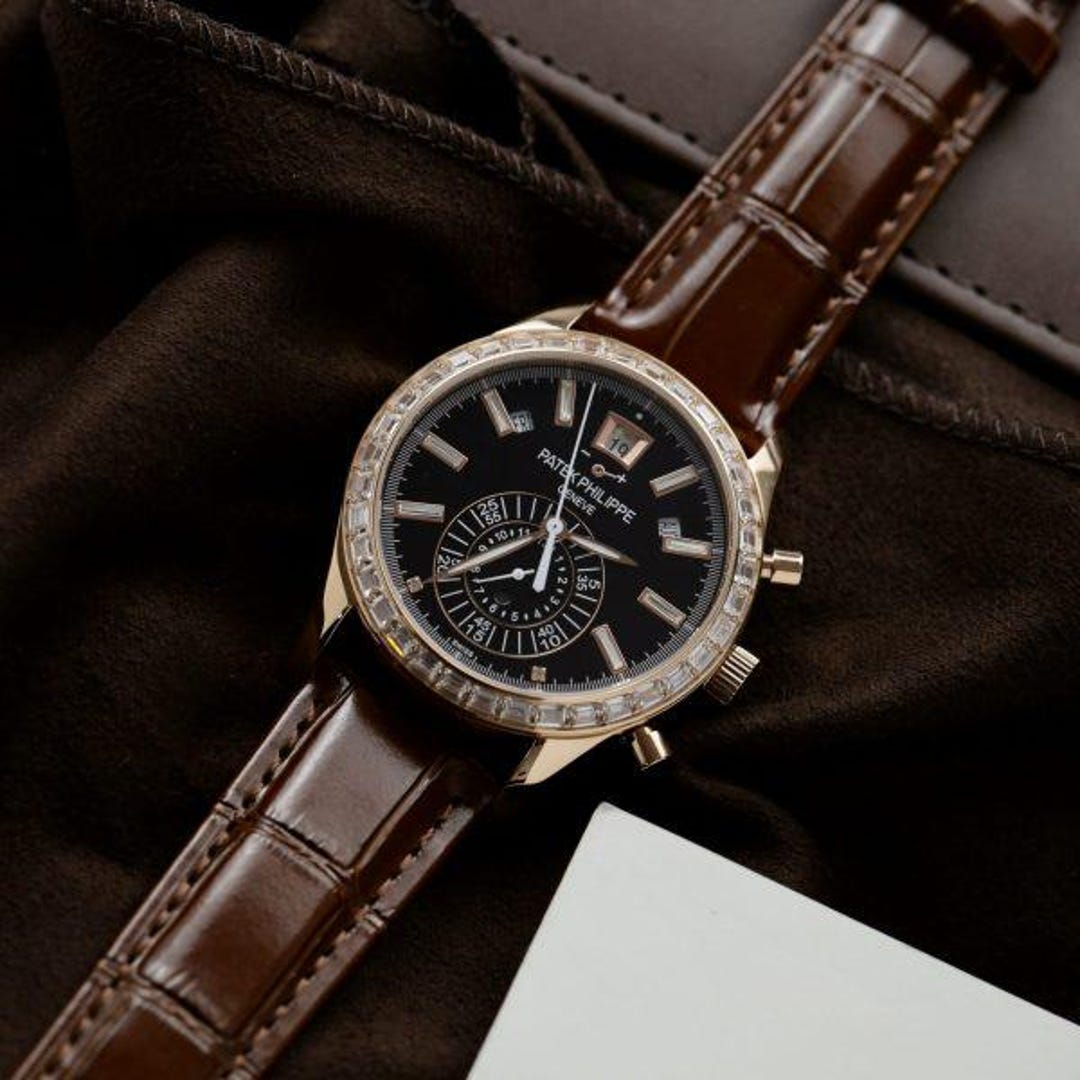Patek Philippe Complications 5961 Rose Gold Black Face 40 Mm Case Size ...