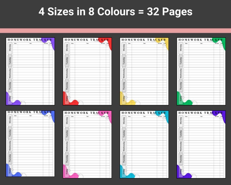 Australian Study Planner Printable for Students – Colourful Weekly ...