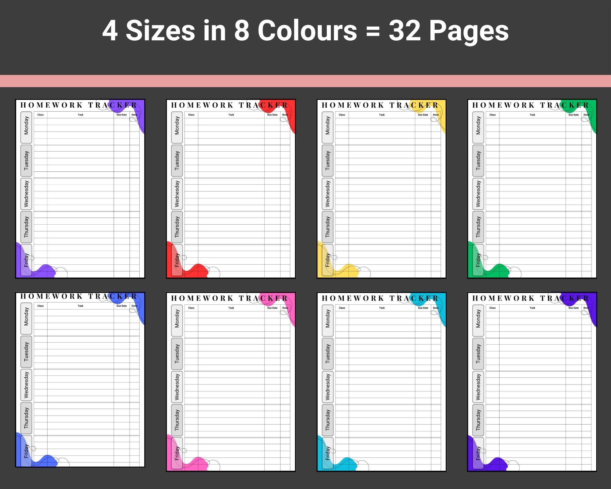 Australian Study Planner Printable for Students – Colourful Weekly ...