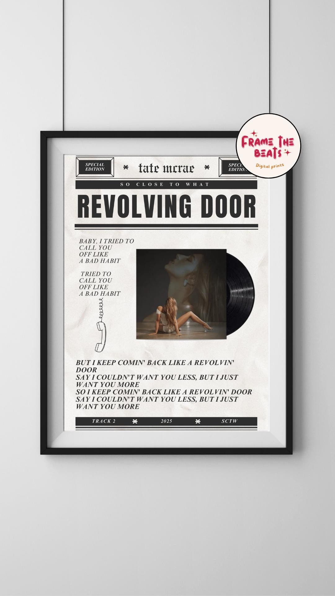 Revolving Door Poster, Tate Mcrae - Etsy