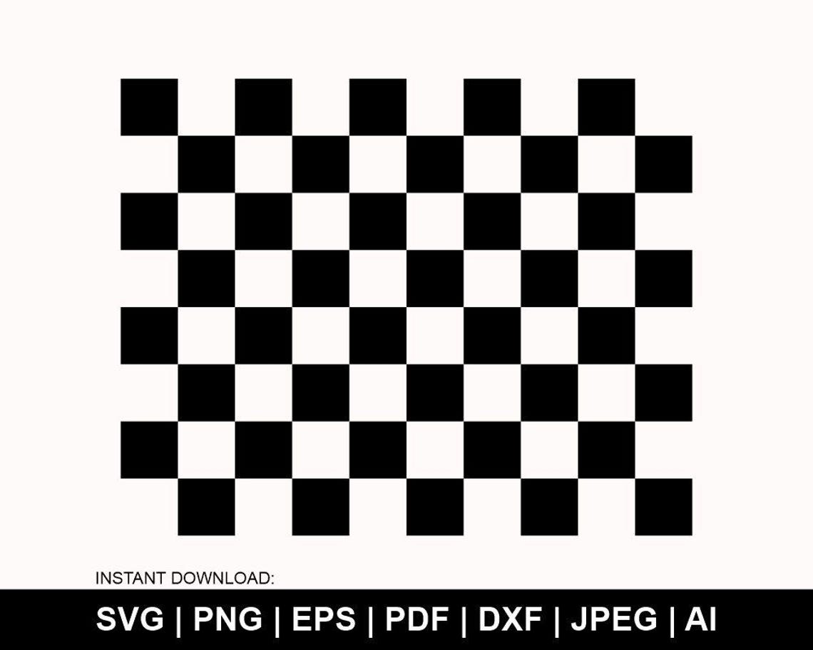 Checkered Pattern SVG, Seamless Checkerboard Design (digital Download ...