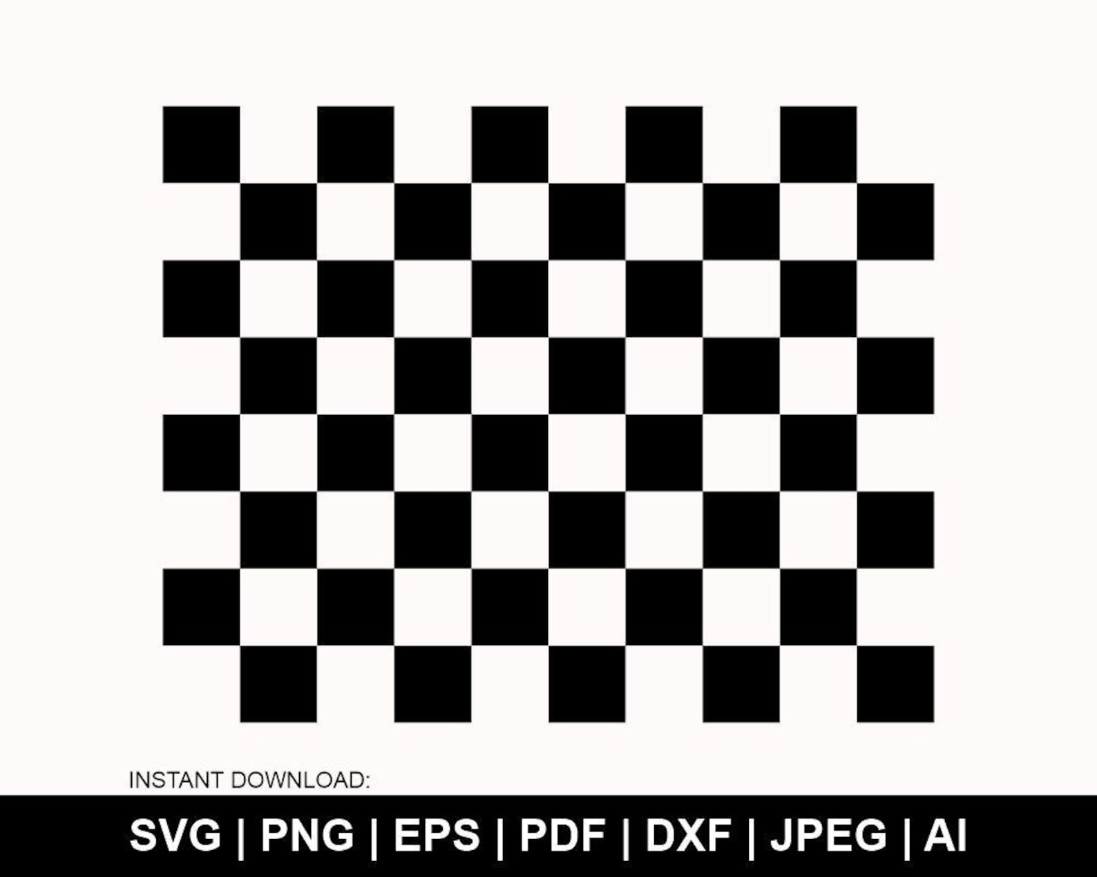Checkered Pattern SVG, Seamless Checkerboard Design (digital Download ...