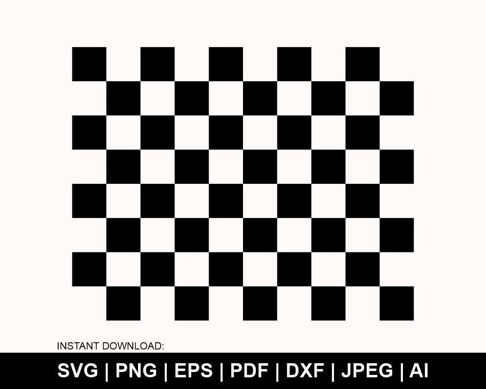 Checkered Pattern SVG, Seamless Checkerboard Design (digital Download ...