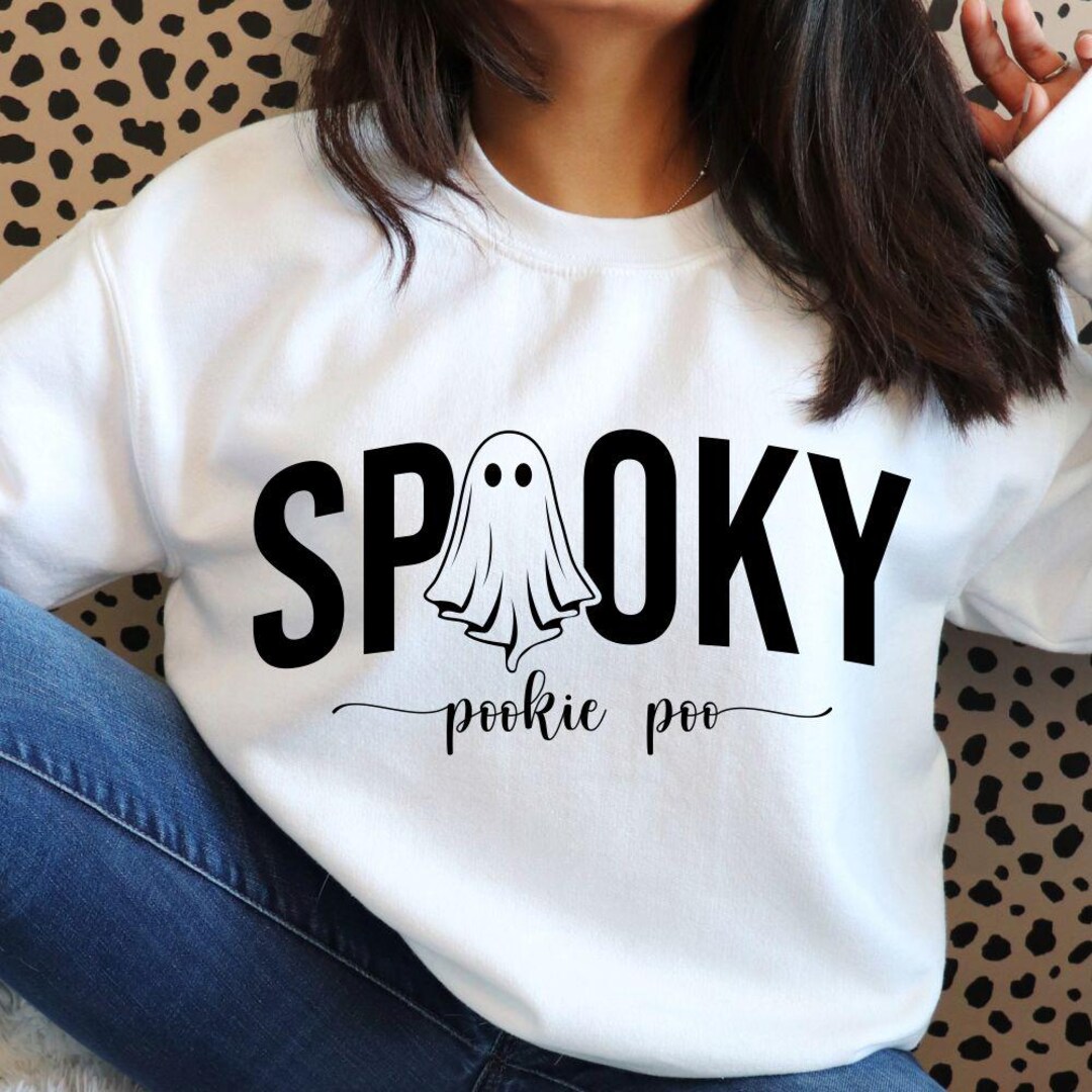 Spooky Pookie Poo Svg, Cute Ghost Svg, Halloween Svg, Spooky Tshirt ...