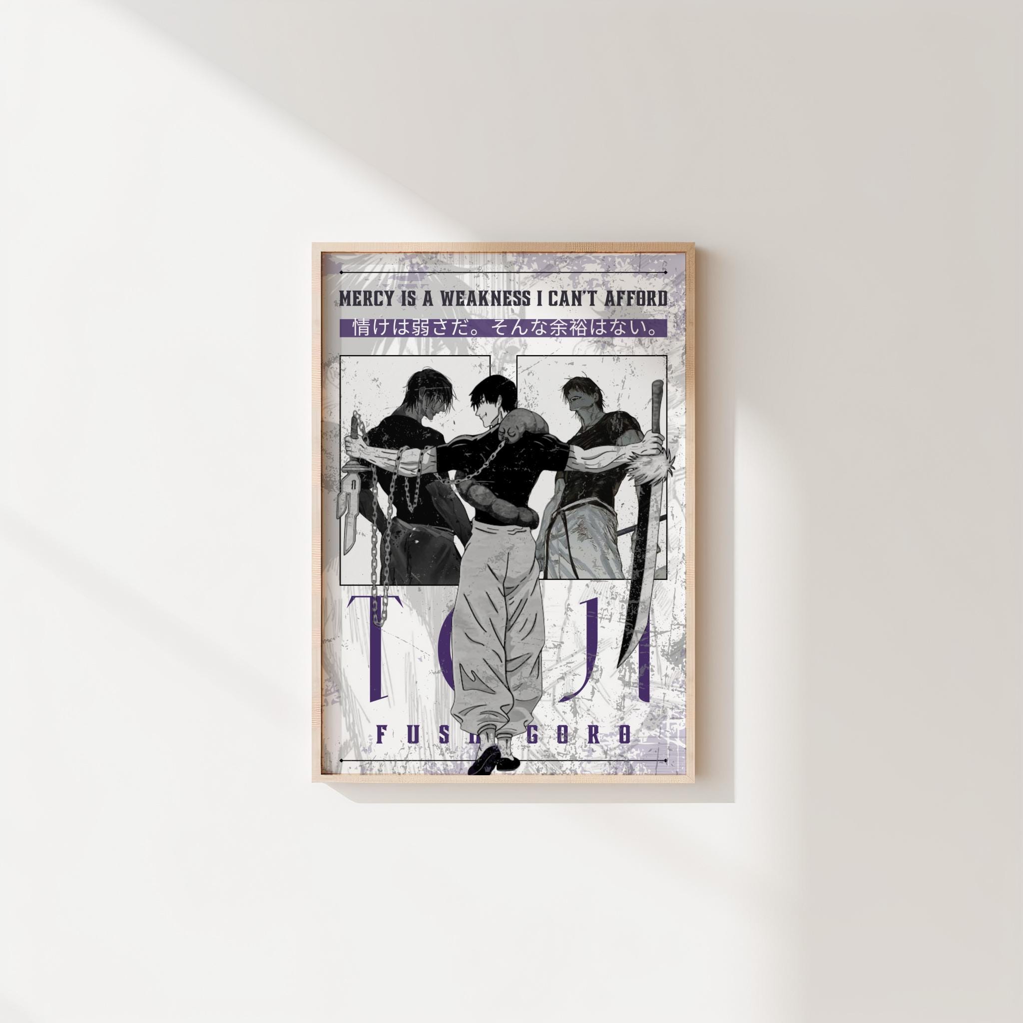 Toji Fushiguro Jujutsu Kaisen Anime Manga Poster, Toji Wall Print, Toji ...