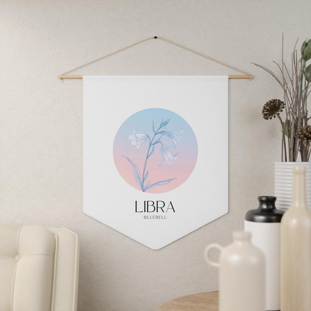 Pennant, Libra Zodiac Flag Gift for Astrology Enthusiasts, Wall Decor ...