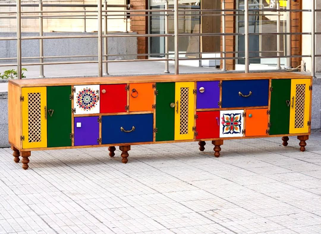 Color Tv Stand \ Modern Tv Stand / Tv Stand Cabinet \ Solid Wood Tv ...