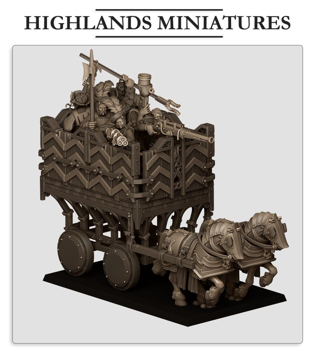 Sunland Armored Wagon - Highlands Miniatures | Tabletop RPG Figures ...