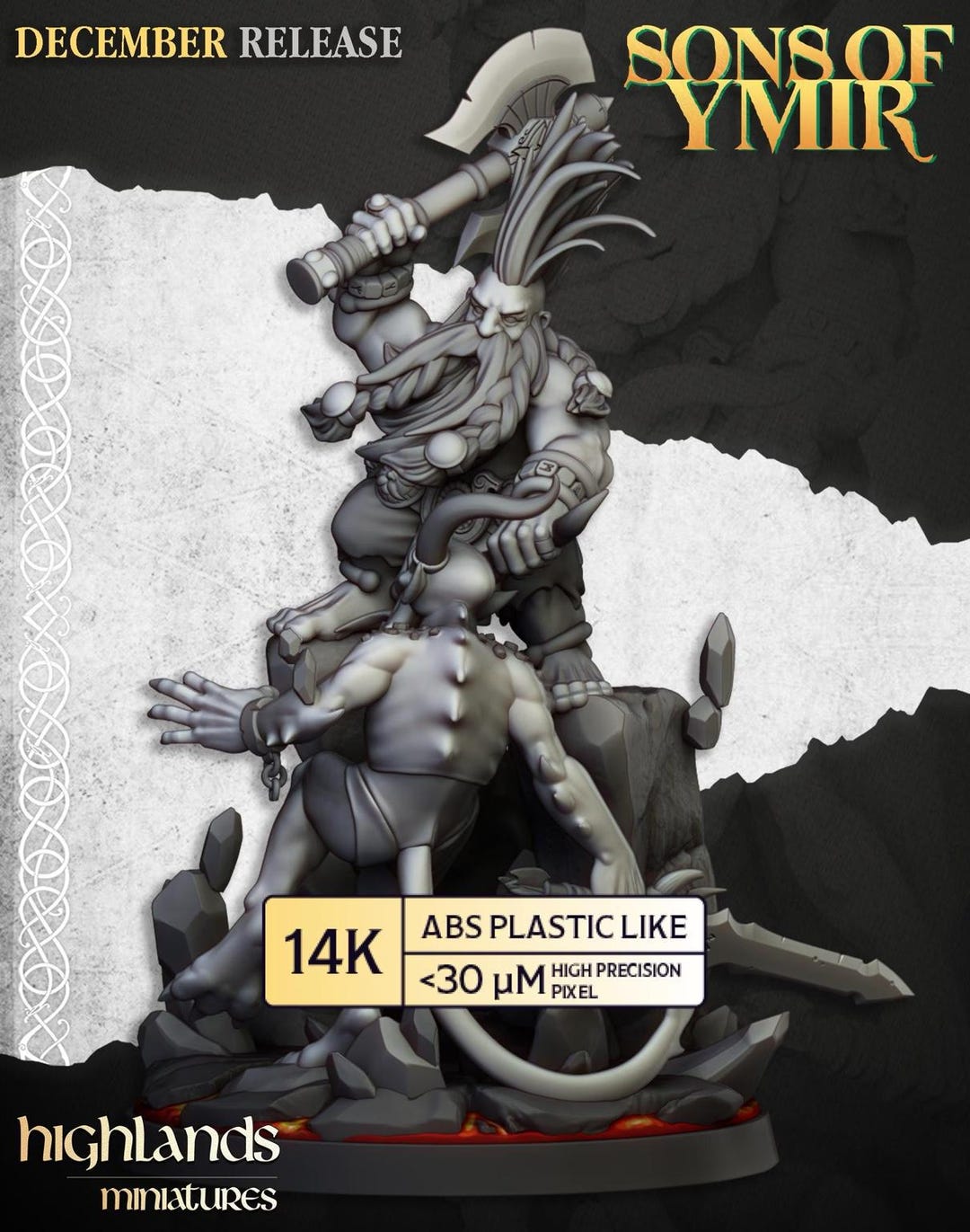 Dwarf Demonseeker - Sons of Ymir, Dwarven Kingdom Highlands Miniatures ...