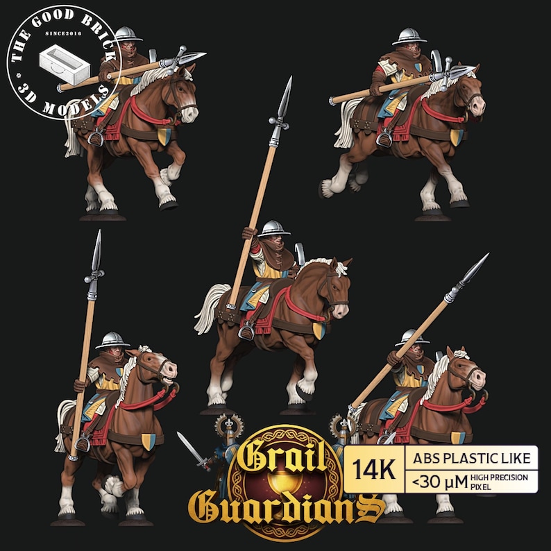 Medieval Men at Arms Light Cavalry - the Good Brick | 3d Printed ...
