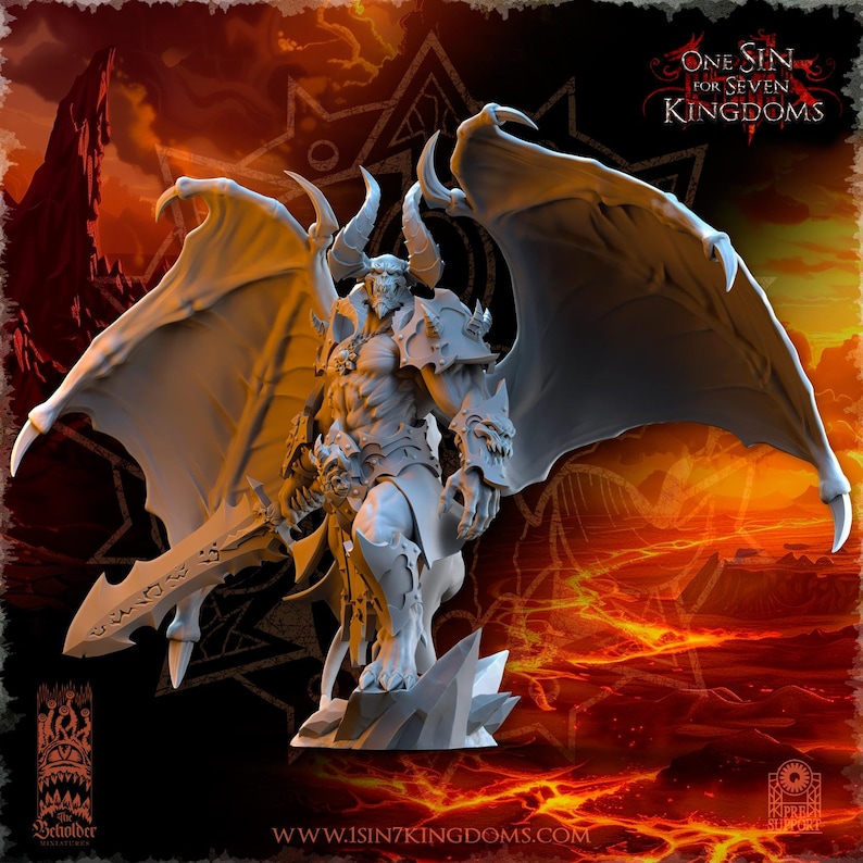 Azagoth, Prince of Mayhem Demon Lord, the Beholder Miniatures | 3d ...