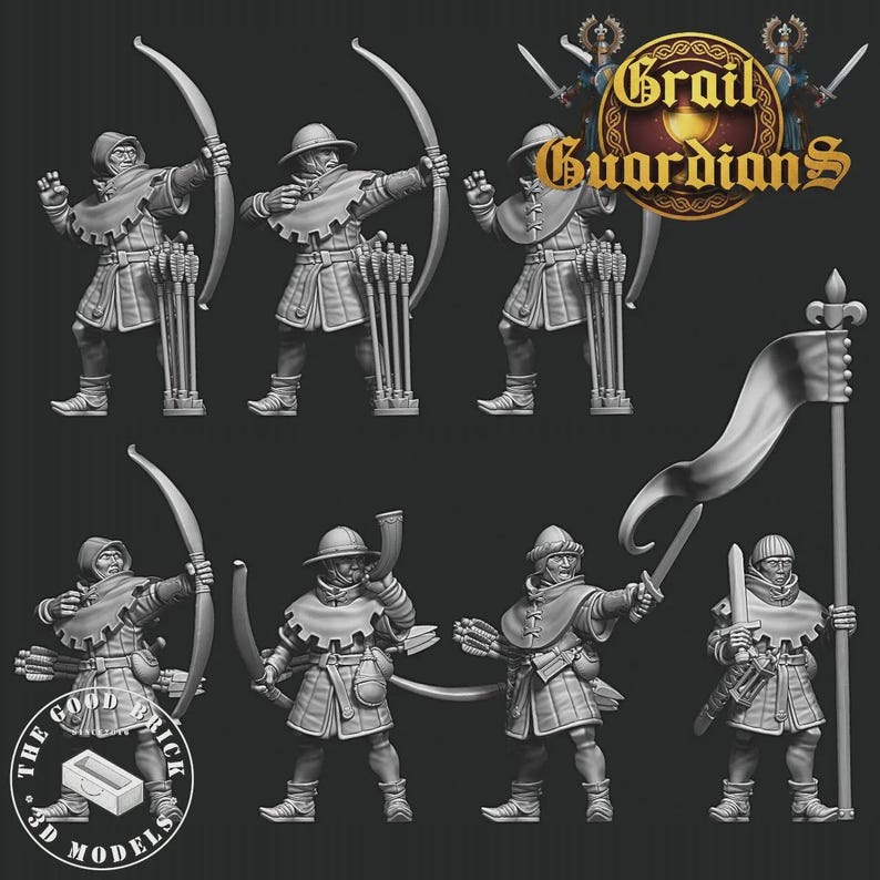 Medieval Archer, Bretonn - the Good Brick | 3d Printed Tabletop ...