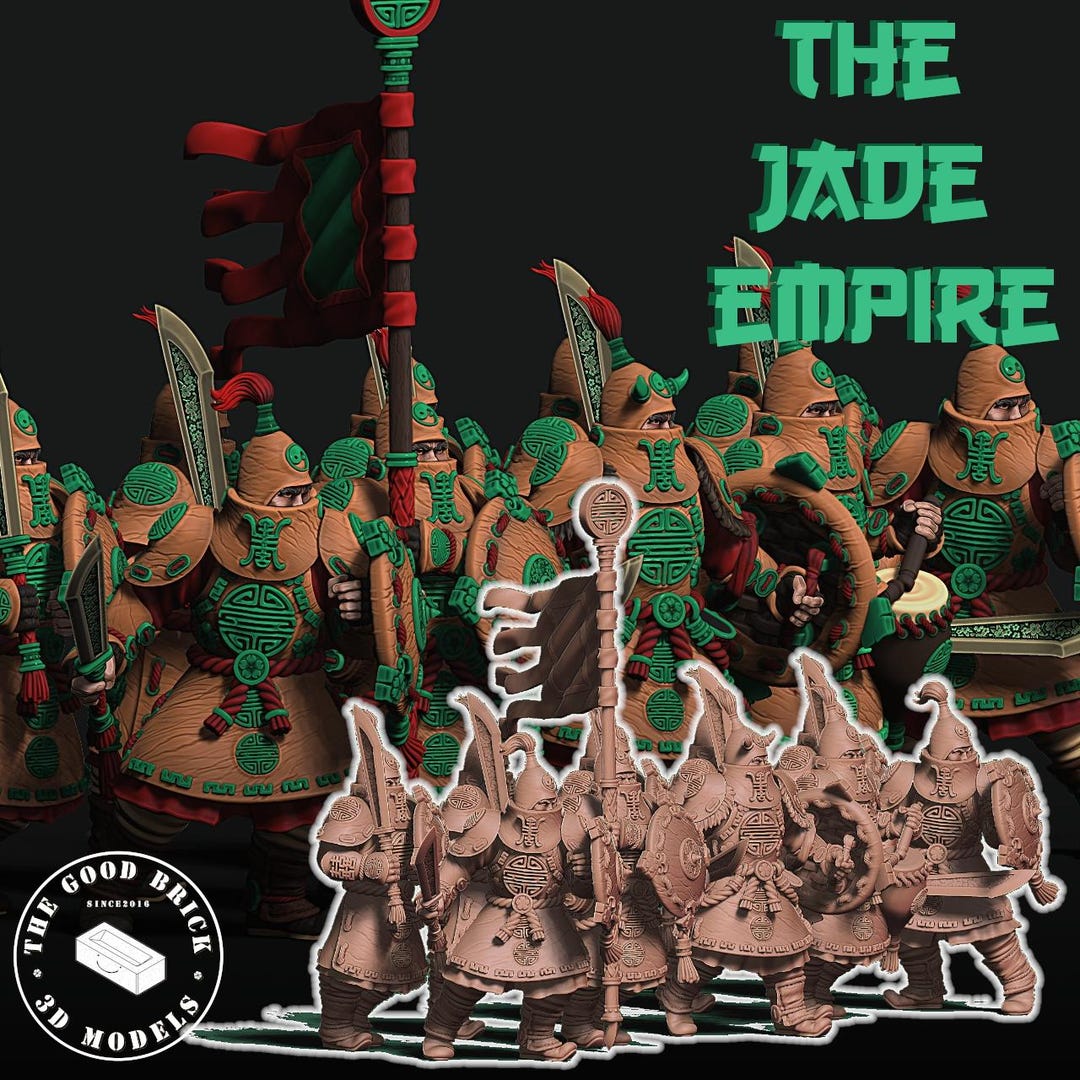 Jade Guardians - Eastern Empire Troops, the Good Brick | 3d Printed ...