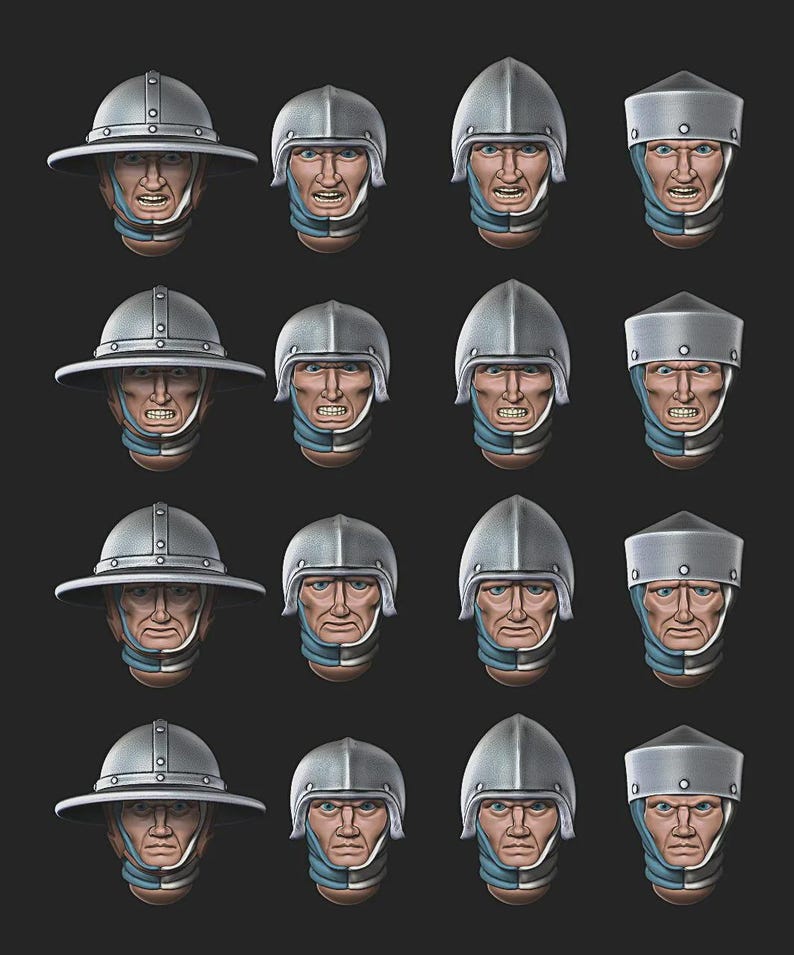 Medieval Men at Arms - the Good Brick | 3d Printed Tabletop Miniatures ...