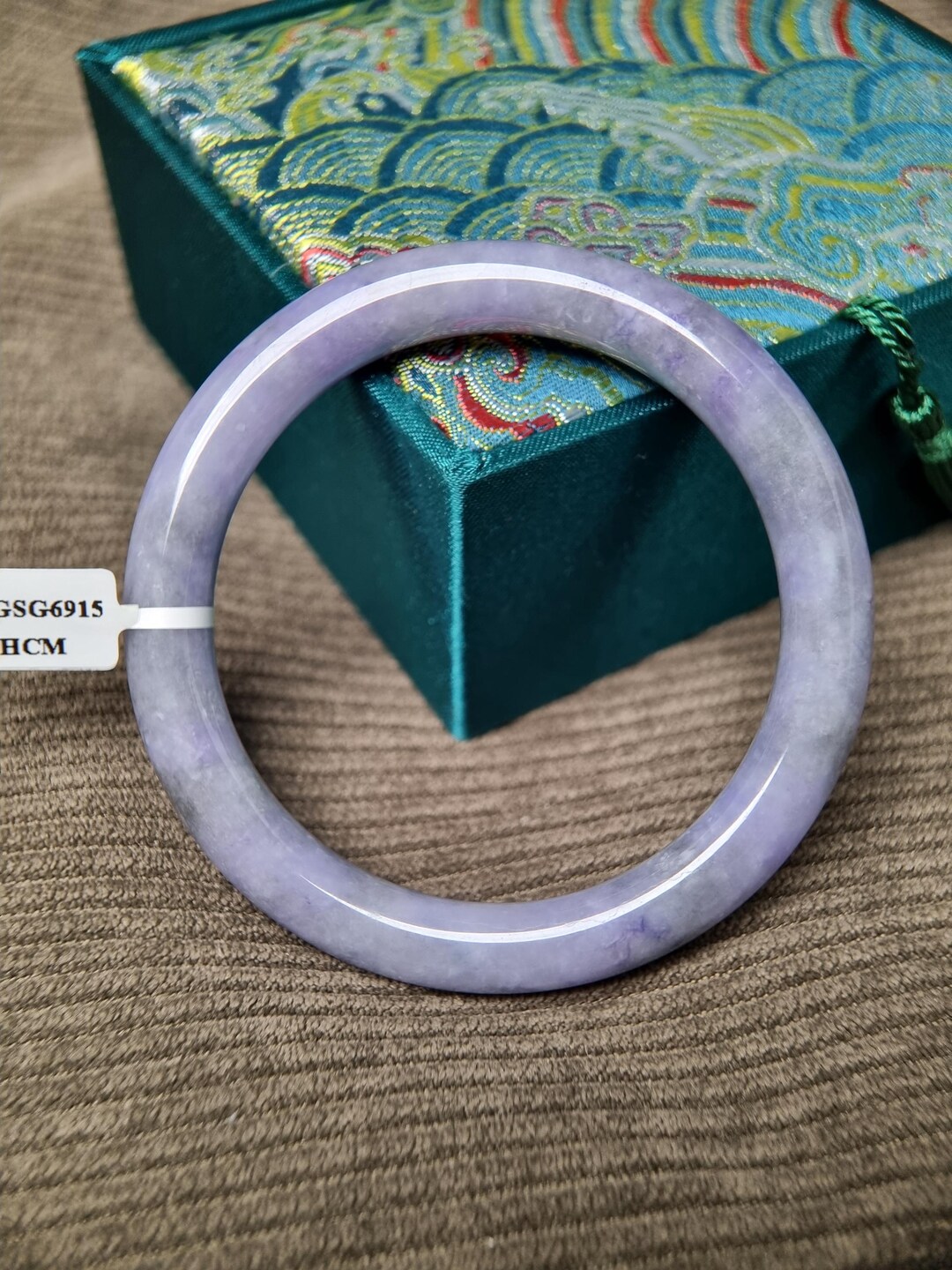 57mm Handmade Natural Jadeite Bangle | Certified Jade Bracelet | Lucky ...