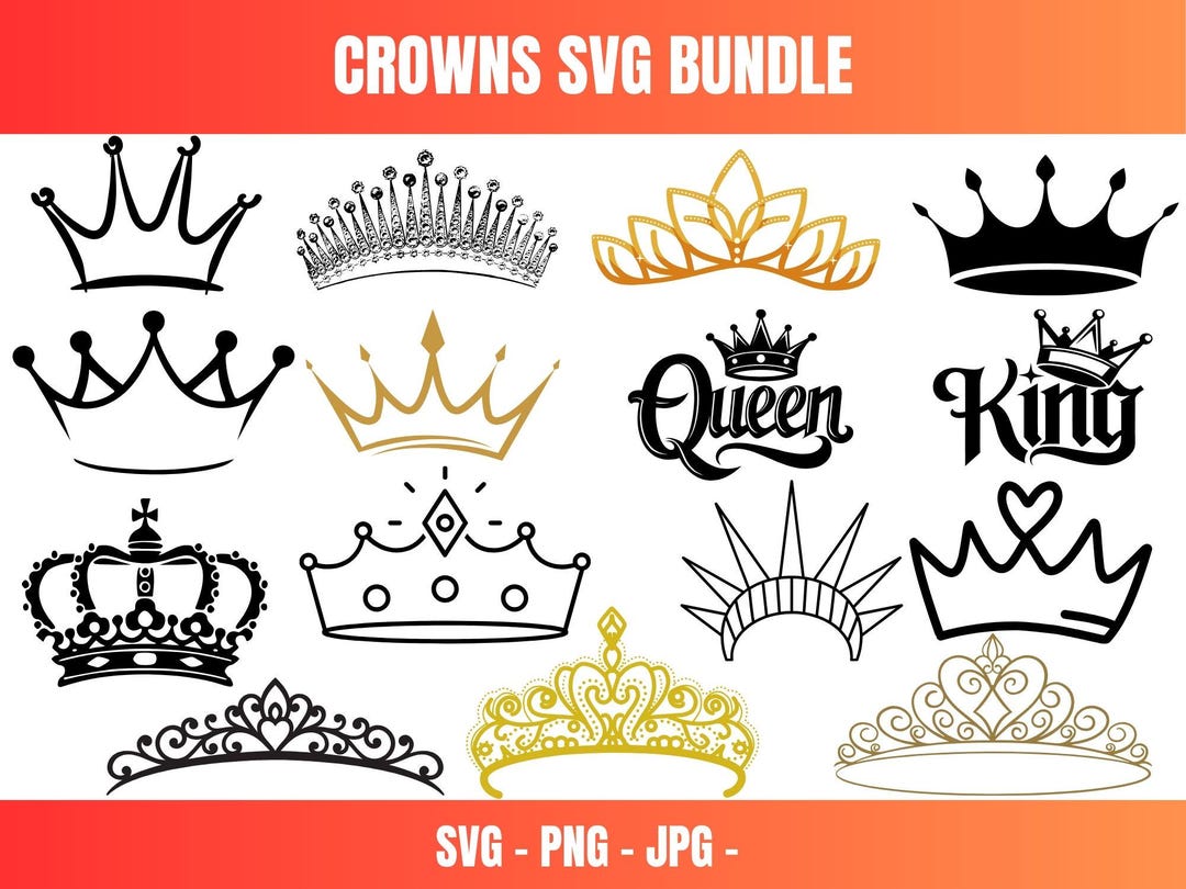 Royal Crown SVG, Princess Tiara SVG, King Crown, Queen Crown, Princess ...
