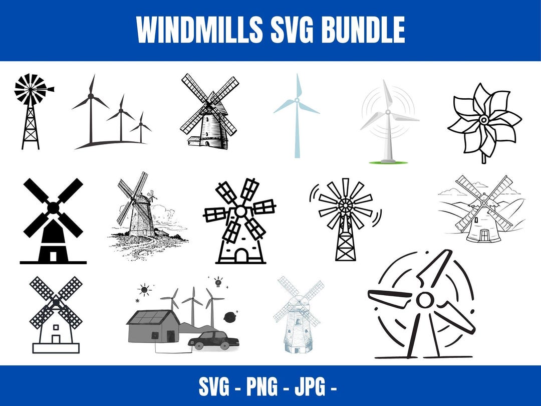Windmill Svg Bundle, Windmill Svg, Windmill Png, Dutch Windmill Svg ...