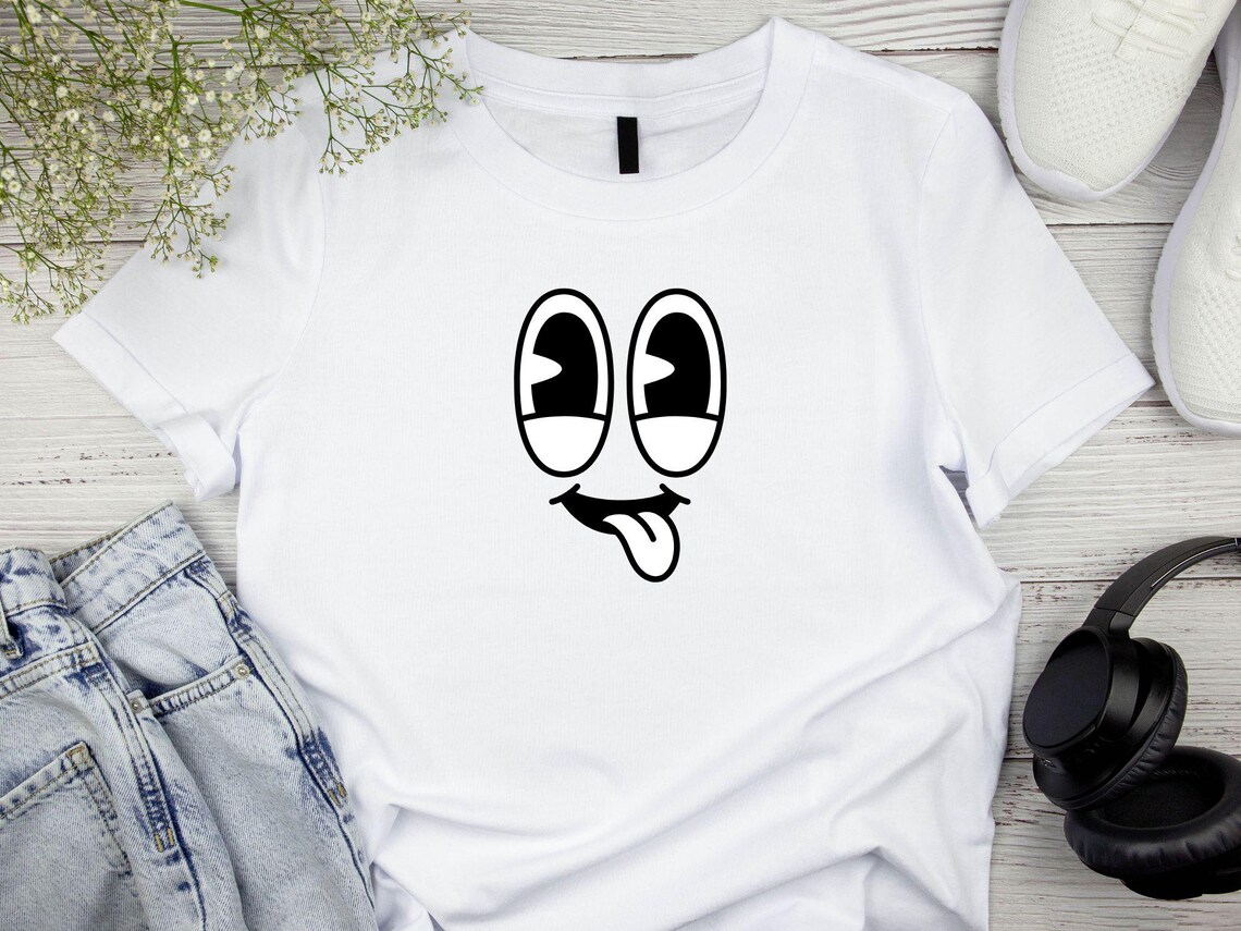 Cartoon Emotion Faces SVG Bundle: Funny Kawaii Clipart (digital ...