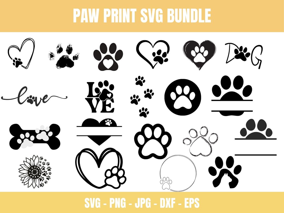 Paw Print Svg, Dog Paw SVG, Dog Svg, Paw Svg, Animal Paw Svg, Cat Paw ...