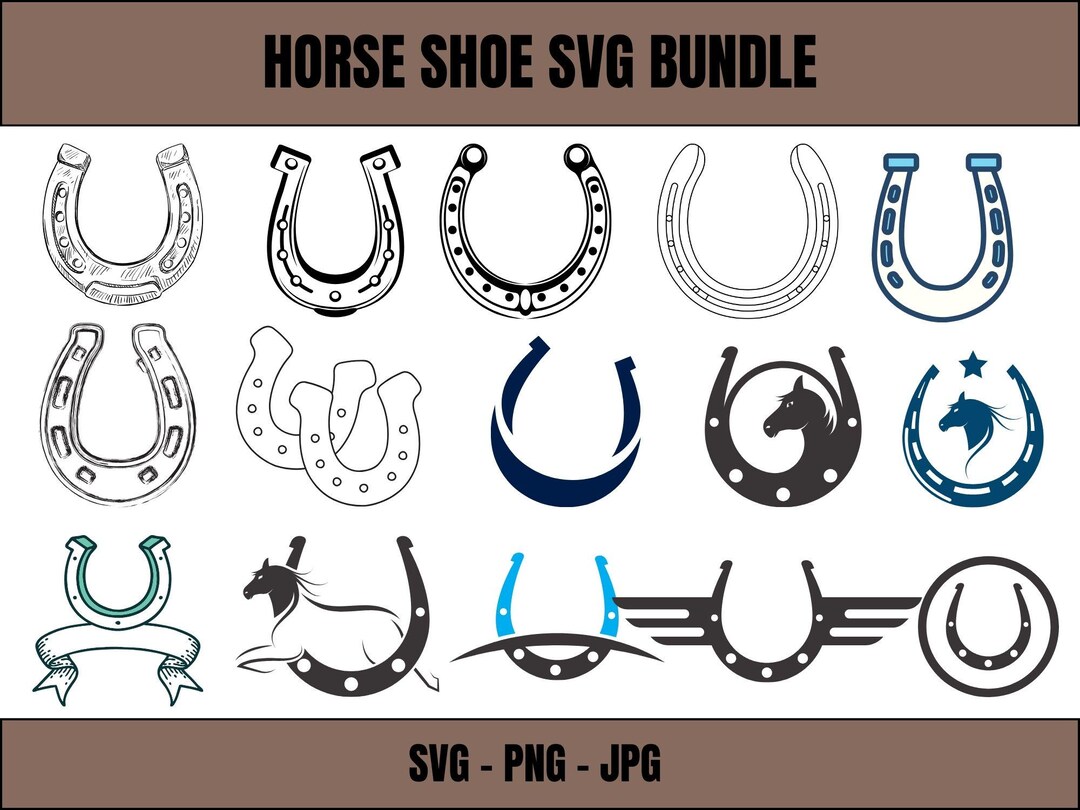 Horseshoe SVG Files | Horse Shoe Cut Files | Horseshoe Vector Files ...