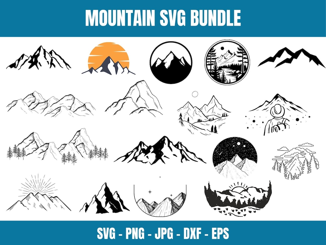 Mountain Forest SVG Bundle, Forest Tree Svg, Forest Svg, Palm Tree Svg ...