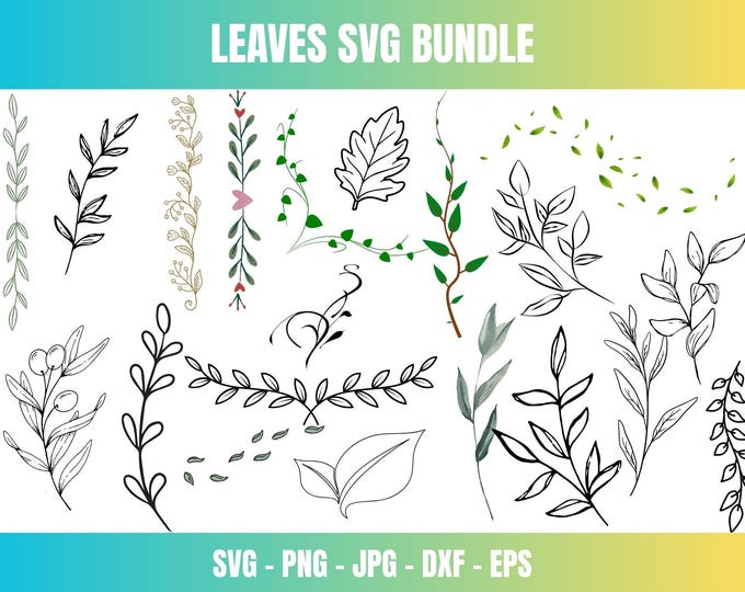 Leaves Bundle Svg Leaves Set Svg Leaves Set Png Leaf Svg File Leaves ...