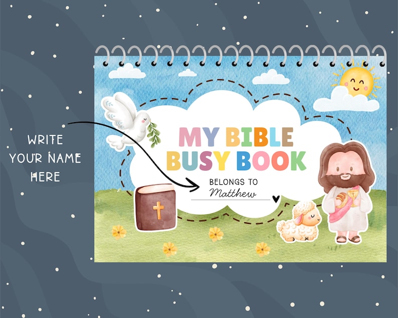 Bible Busy Book: Catholic Preschool Activity, Homeschool Printable (PDF ...