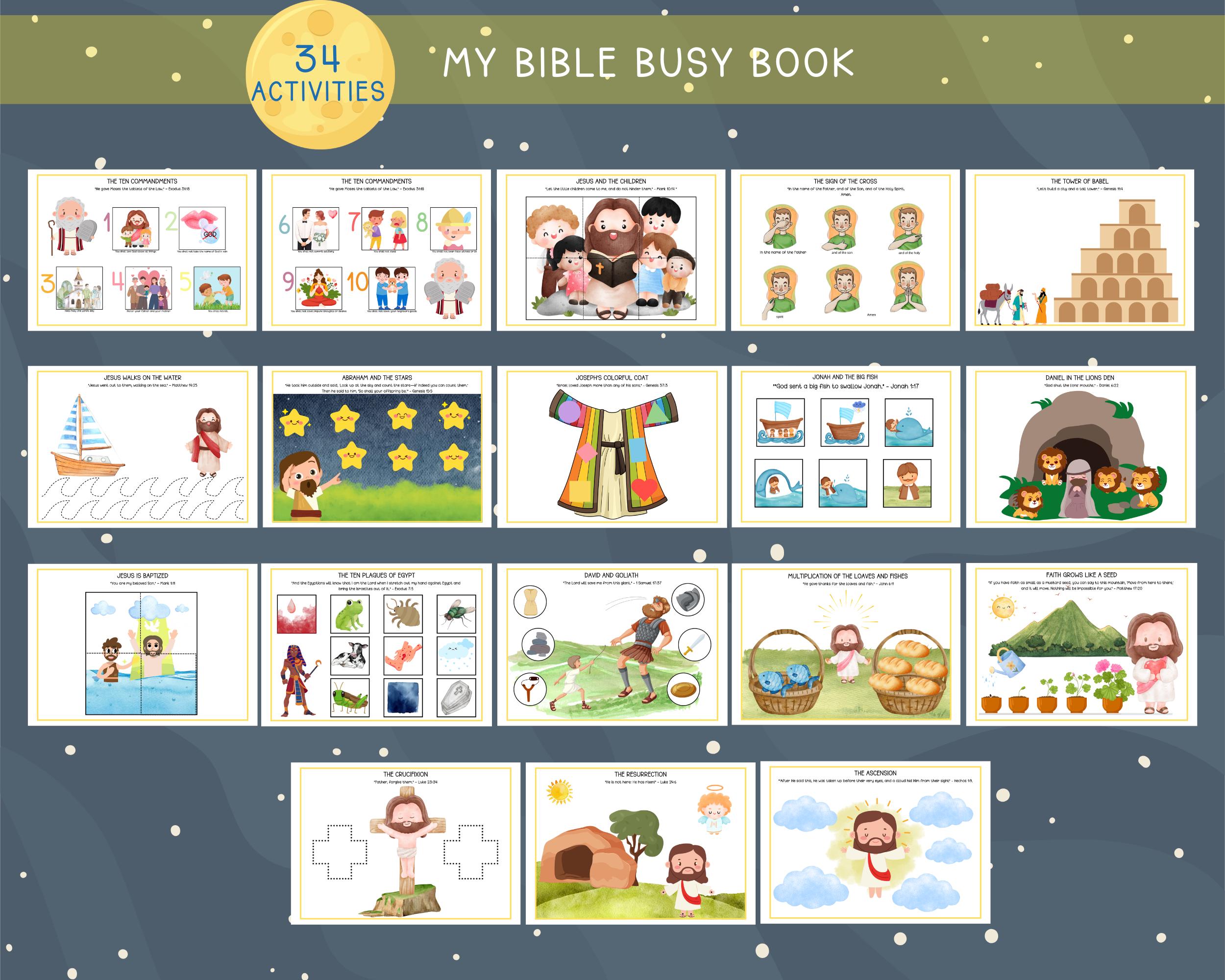 Bible Busy Book Bundle: Christian Homeschool Activity (PDF Download) - Etsy