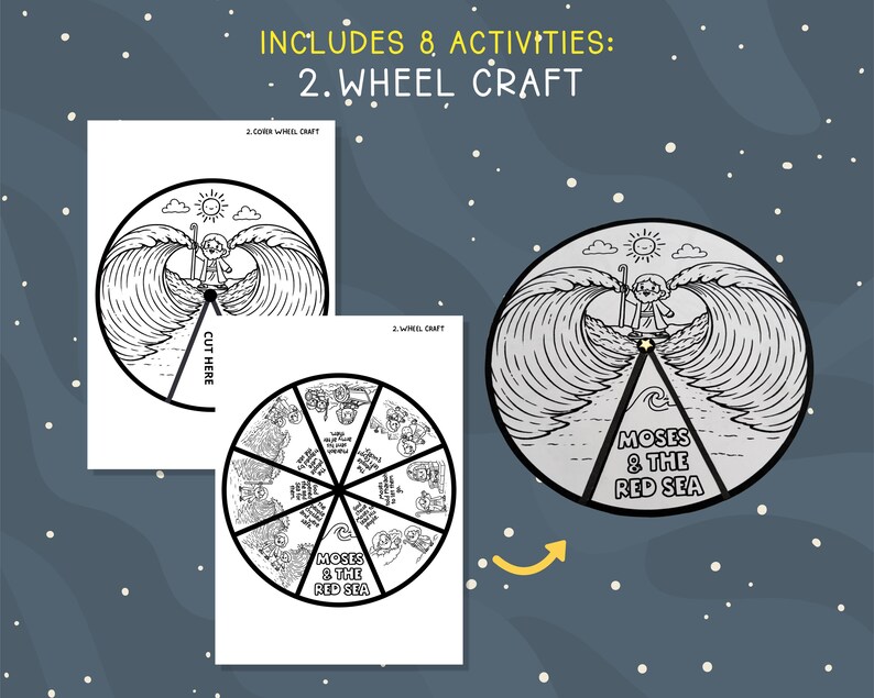 Moses and the Red Sea Craft Bundle, Bible Activity Pack for Kids ...