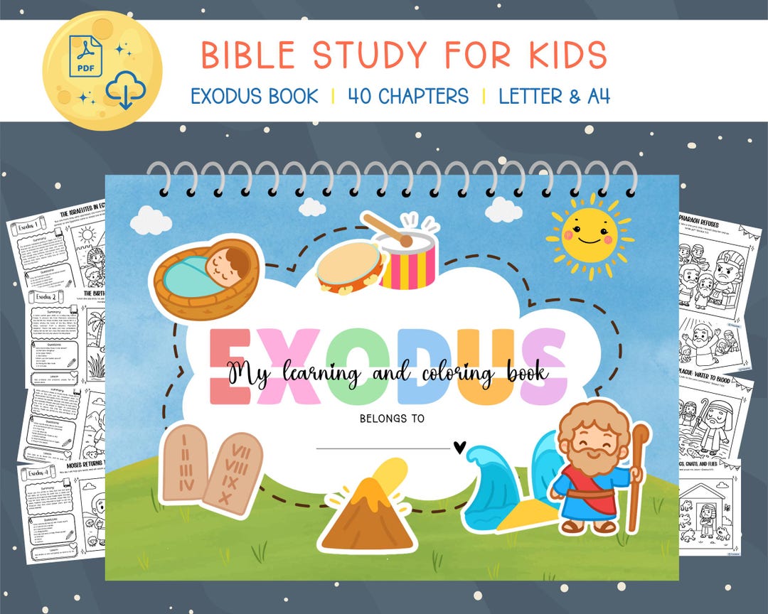 Exodus Kids' Learning & Coloring Book: Bible Stories, Sunday School ...