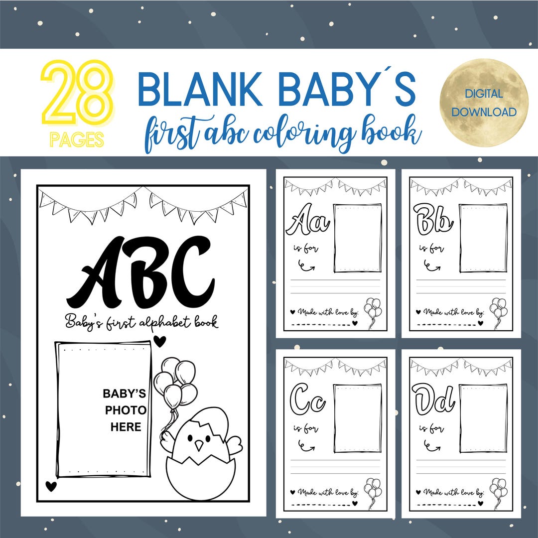 Baby Shower ABC Book, Baby's First Alphabet Book, Baby Shower Alphabet ...