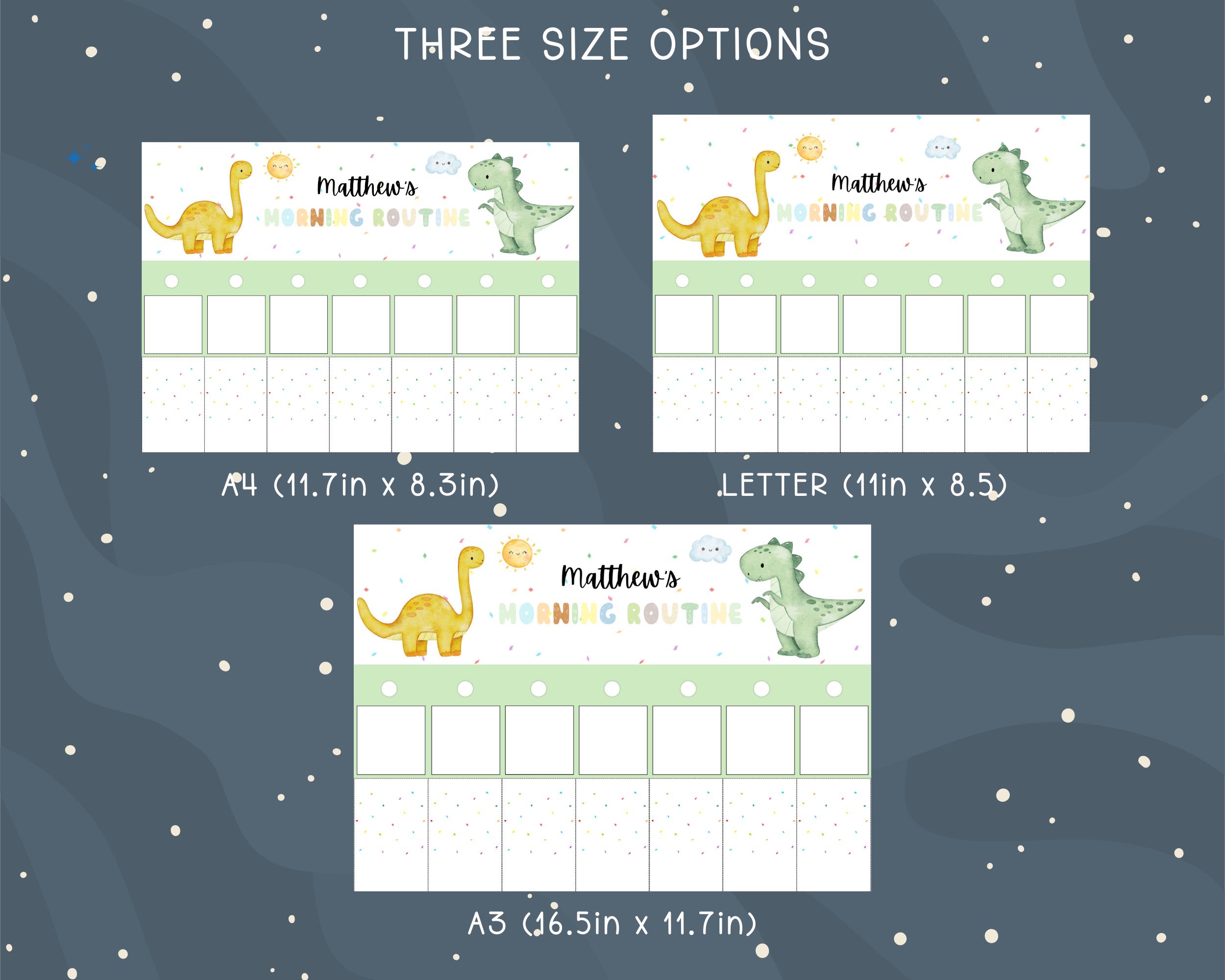 Dinosaur Routine Flip Chart: Visual Schedule for Kids (digital Download ...