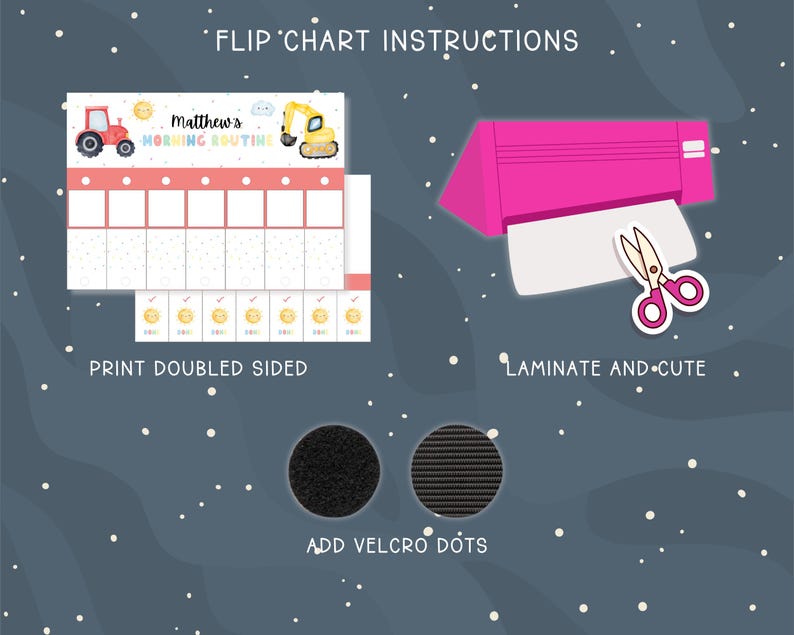 Kids' Routine Flip Chart: Visual Schedule for Toddlers (digital ...