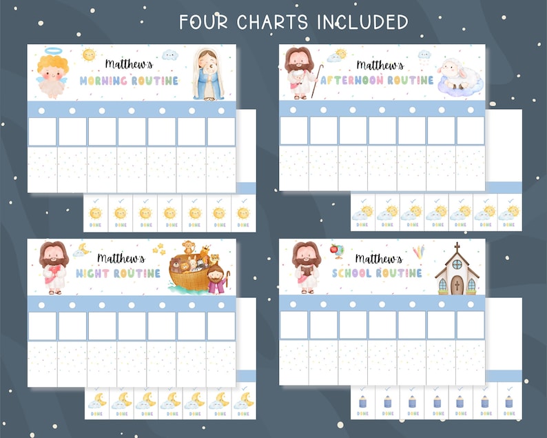 Kids' Routine Flip Chart: Visual Schedule, Daily Chores (PDF ...