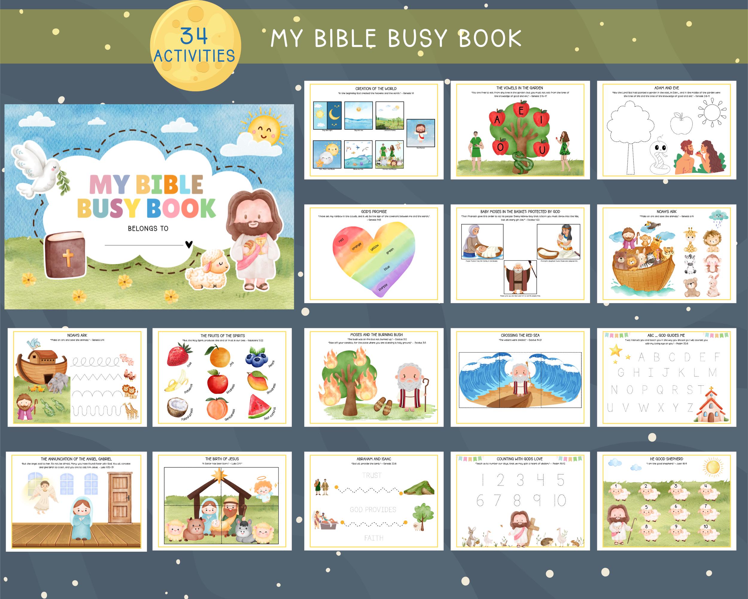Bible Busy Book Bundle: Christian Homeschool Activity (PDF Download) - Etsy