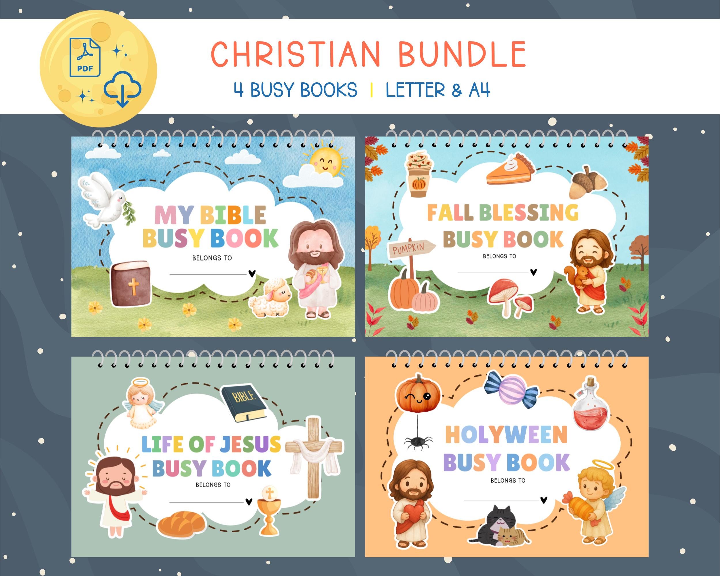 Bible Busy Book Bundle: Christian Homeschool Activity (PDF Download) - Etsy