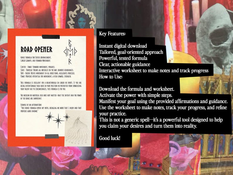 Road Opener - Rune Formula Sigil for Status Advancement, Career. Magick ...